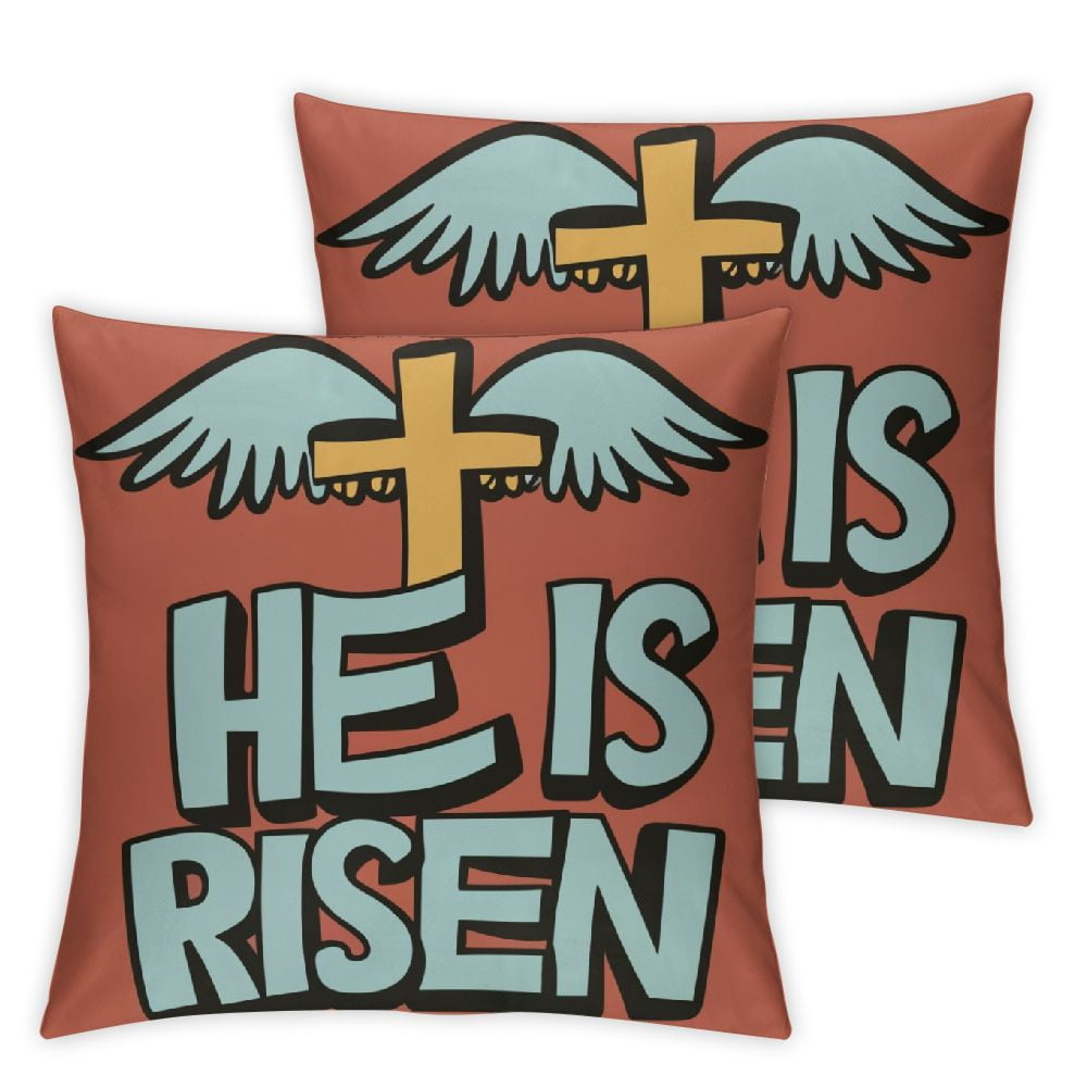 ONETECH Easter Gift He is Risen Cross Lord Outdoor Burlap Decorative ...