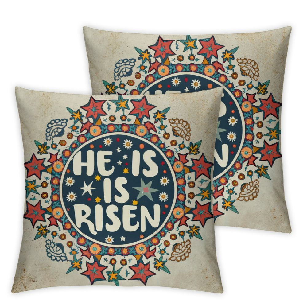ONETECH Easter He is Risen Lumbar Decorative Rectangle Pillow Cover ...