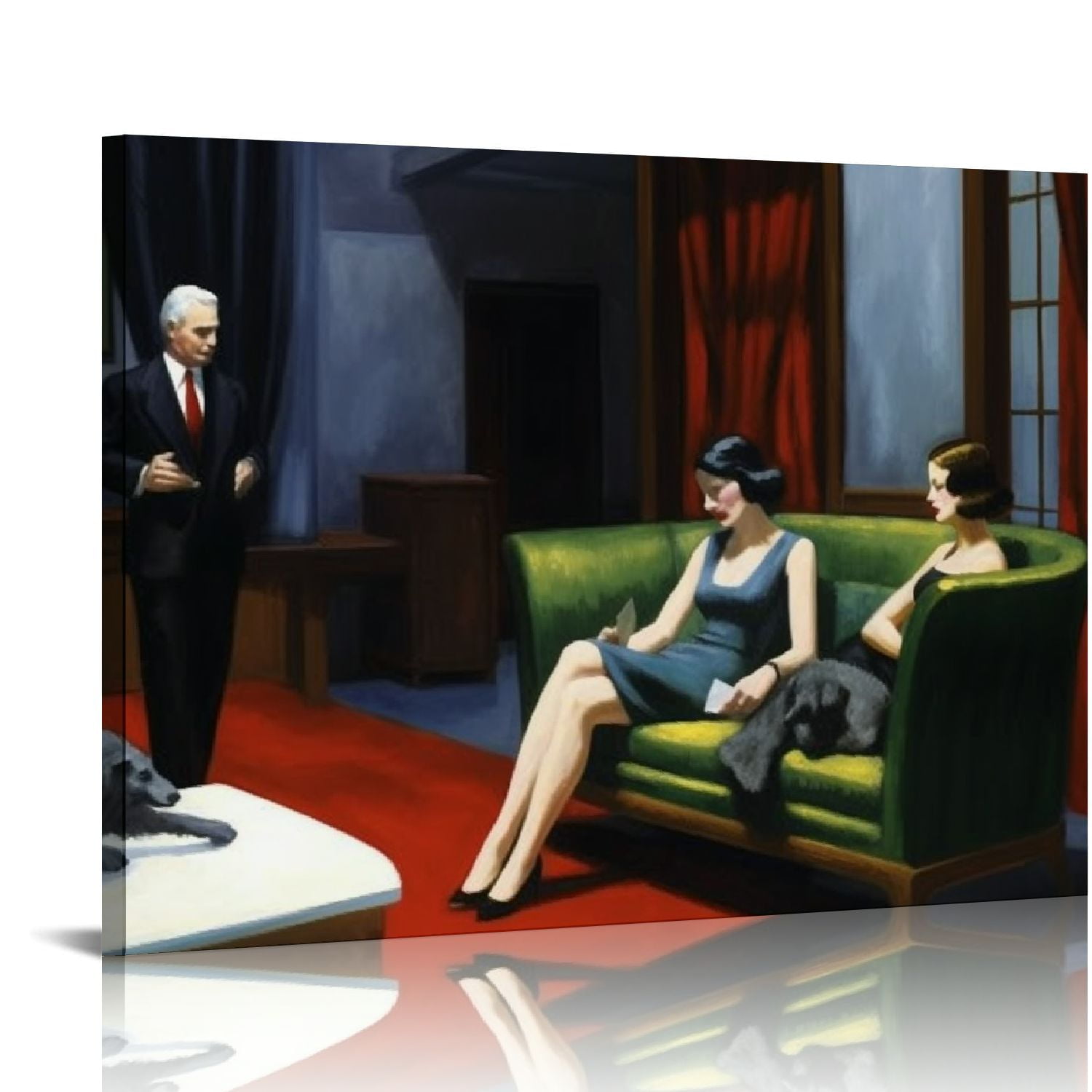 ONETECH Edward Hopper Prints - Lobby Canvas Wall Art - Realistic ...