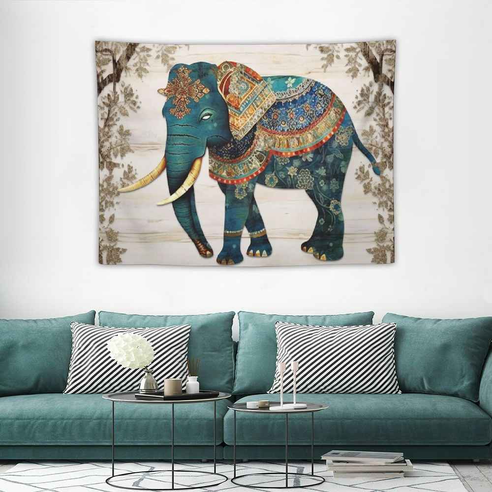 FUMJ Elephant Forest Tapestry, Retro Trippy Hippie Boho Indie Aesthetic ...