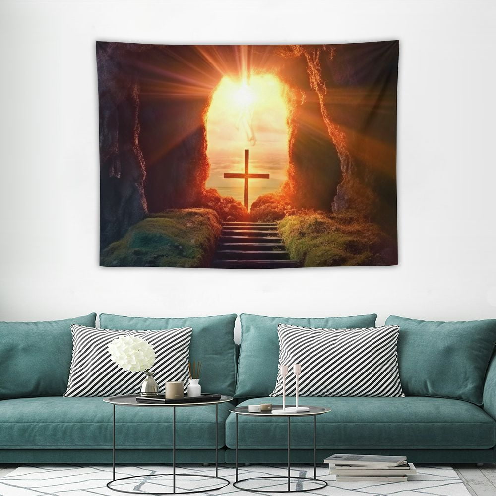 ONETECH Empty Tomb Tapestry Crucifixion Resurrection of Jesus Christ ...