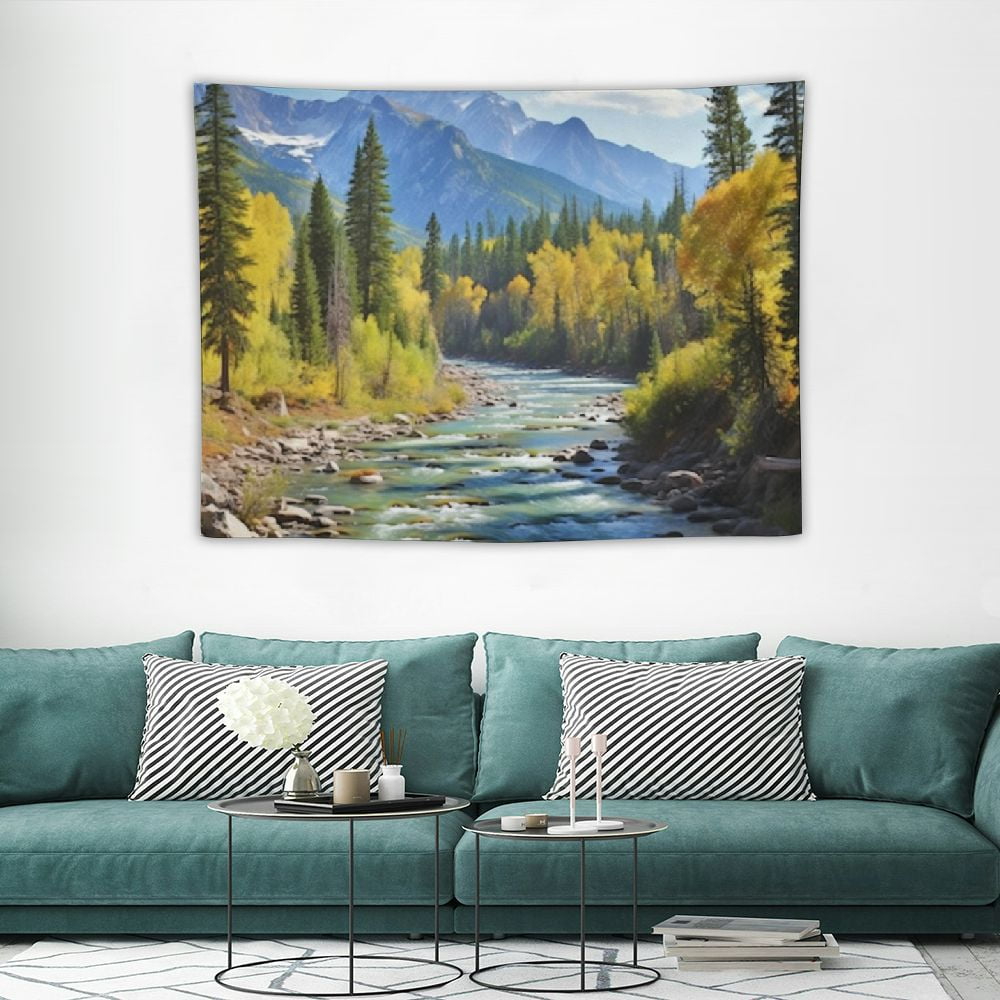 ONETECH Extra Large Huge Giant Tapestry, Nature Mountain Forest ...