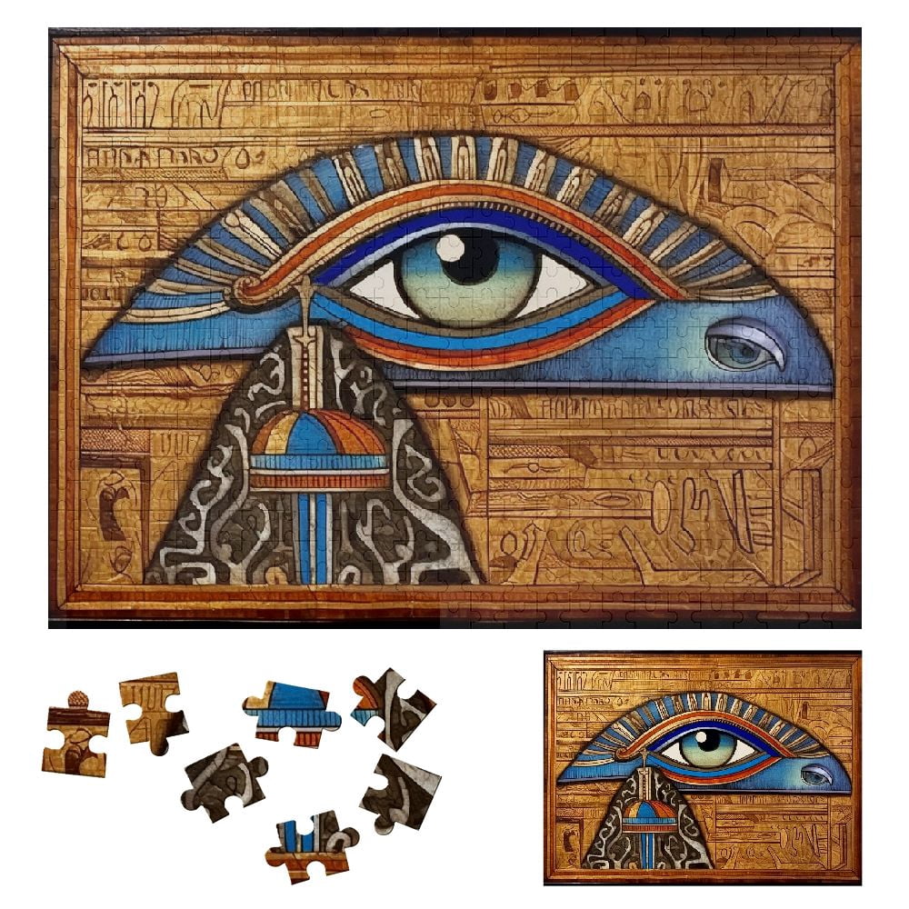 ONETECH Eye Bird Egyptian Art Wooden Puzzle for Adults and Kids 500 PCS ...