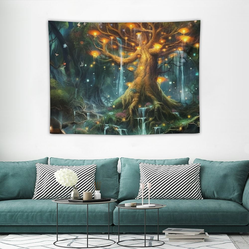 ONETECH Fairy Tales Magical Forest Tapestry, Nature Tree of Life with ...
