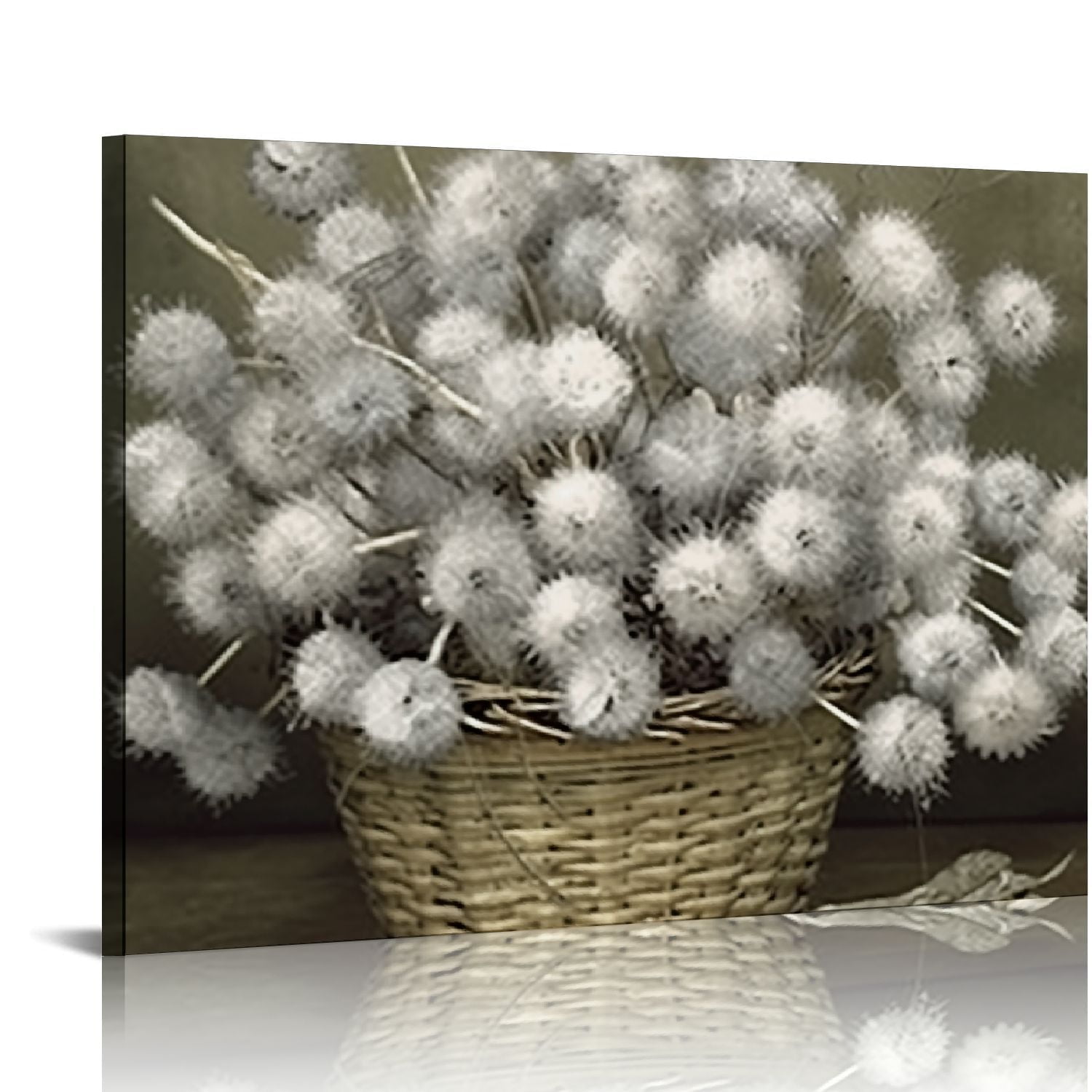 ONETECH Farmhouse Dandelion Bathroom Wall Art Country Rustic Dandelion ...