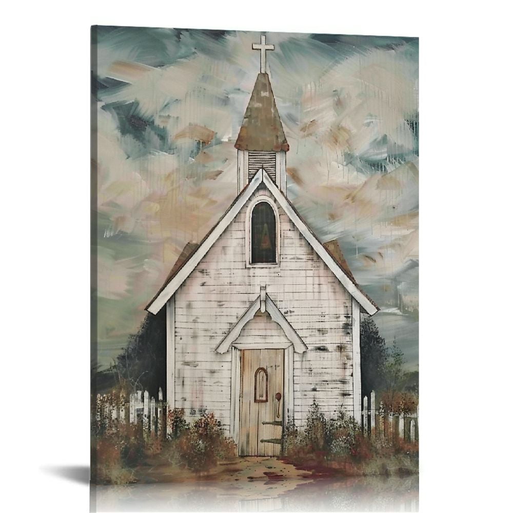 ONETECH Farmhouse Decor Wall Art Country Church Pictures Christian ...