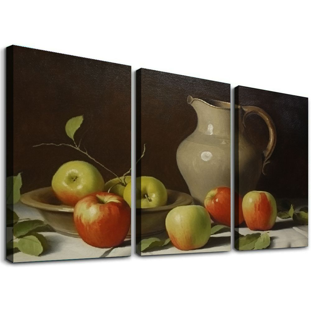 ONETECH Farmhouse Still Life Picture Living Room - Apple Pearl Fruit ...