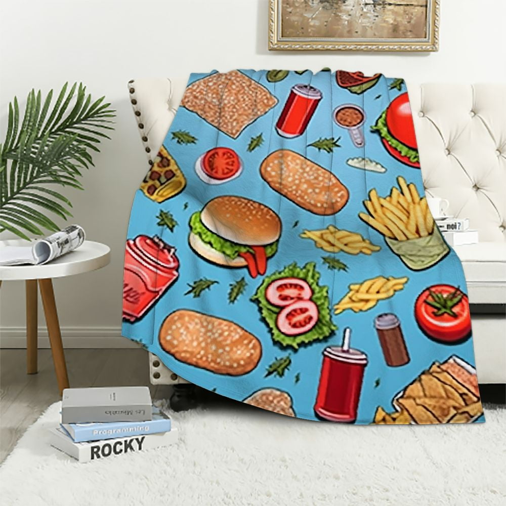 ONETECH Fast Street Food with Hamburger French Fries Coke and Pita ...