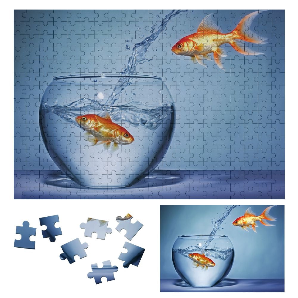 ONETECH Fish Wooden Jigsaw Puzzle Challenging Difficult Wood Puzzles ...