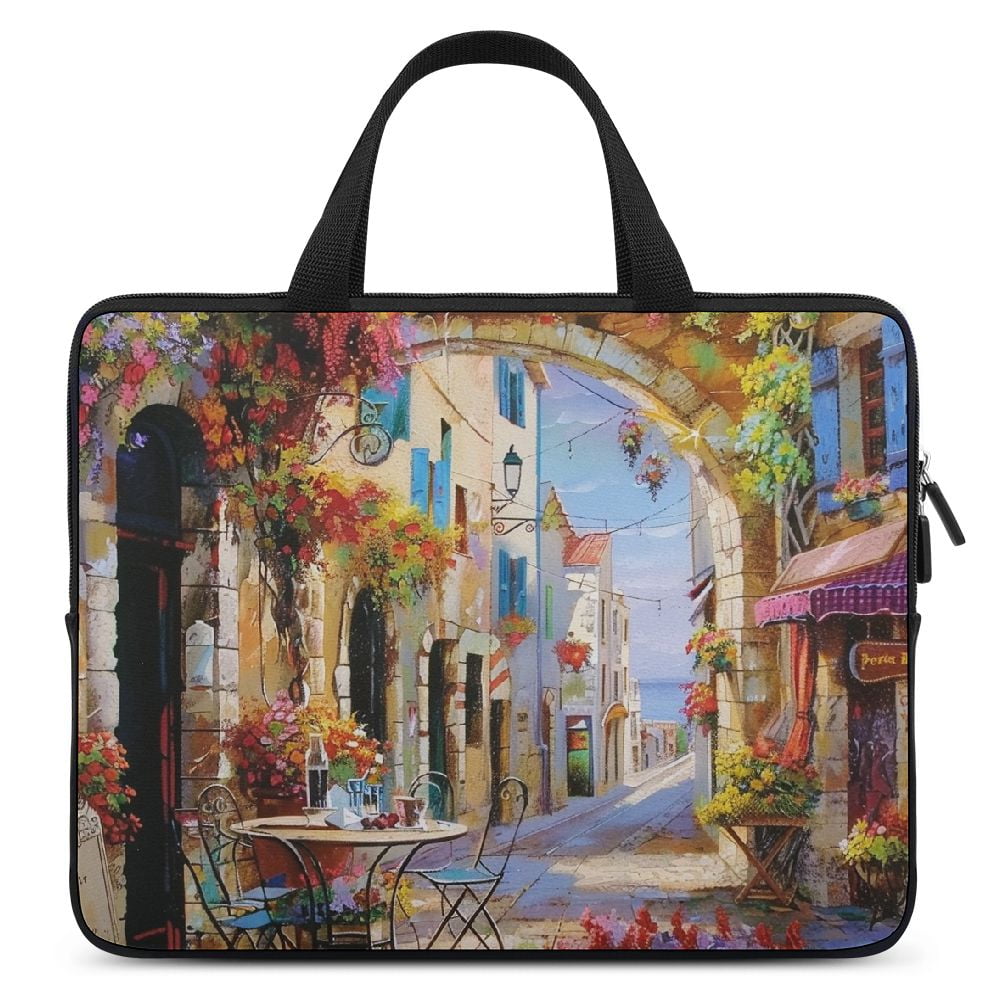 ONETECH Flowers Neoprene Laptop Sleeve Protective Carrying Bag Handle ...