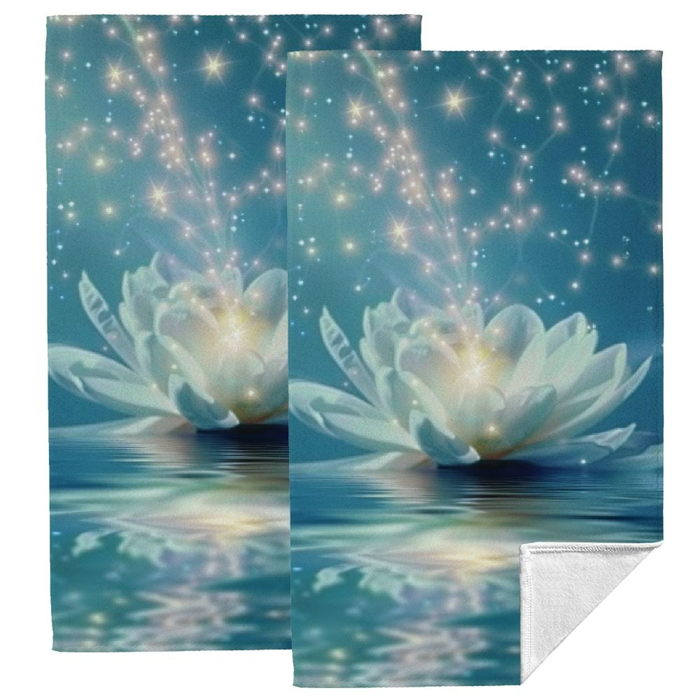 ONETECH Flowers Stars Reflection Towel Set - Ultra Soft & Absorbent ...