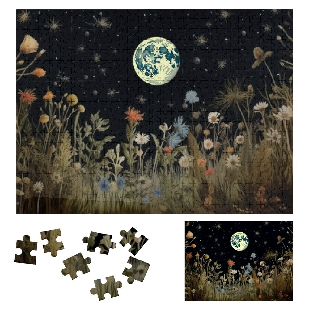 ONETECH Flowers Wooden Jigsaw Puzzle for Adults and Kids - Eco-Friendly ...
