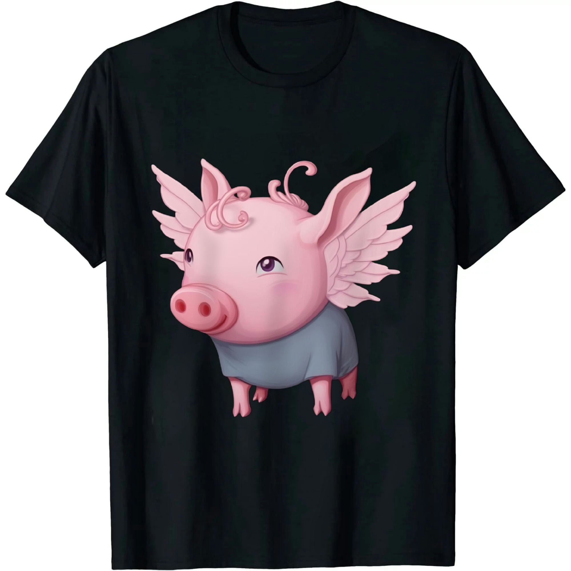 ONETECH Flying Pig | Pig uses wings to fly T-Shirt - Walmart.com