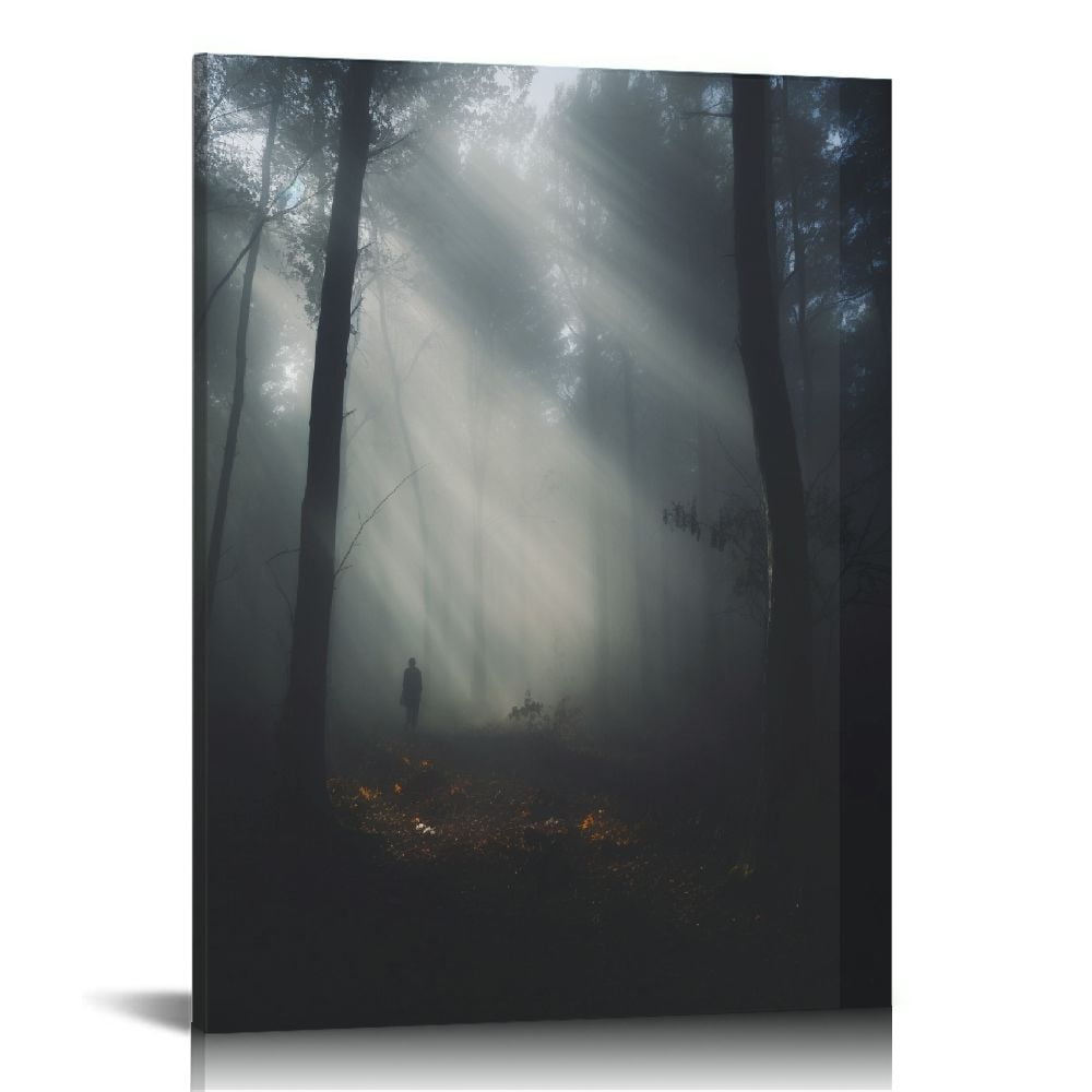 ONETECH Forest Ink Painting Canvas Wall Art Aesthetic Abstract ...