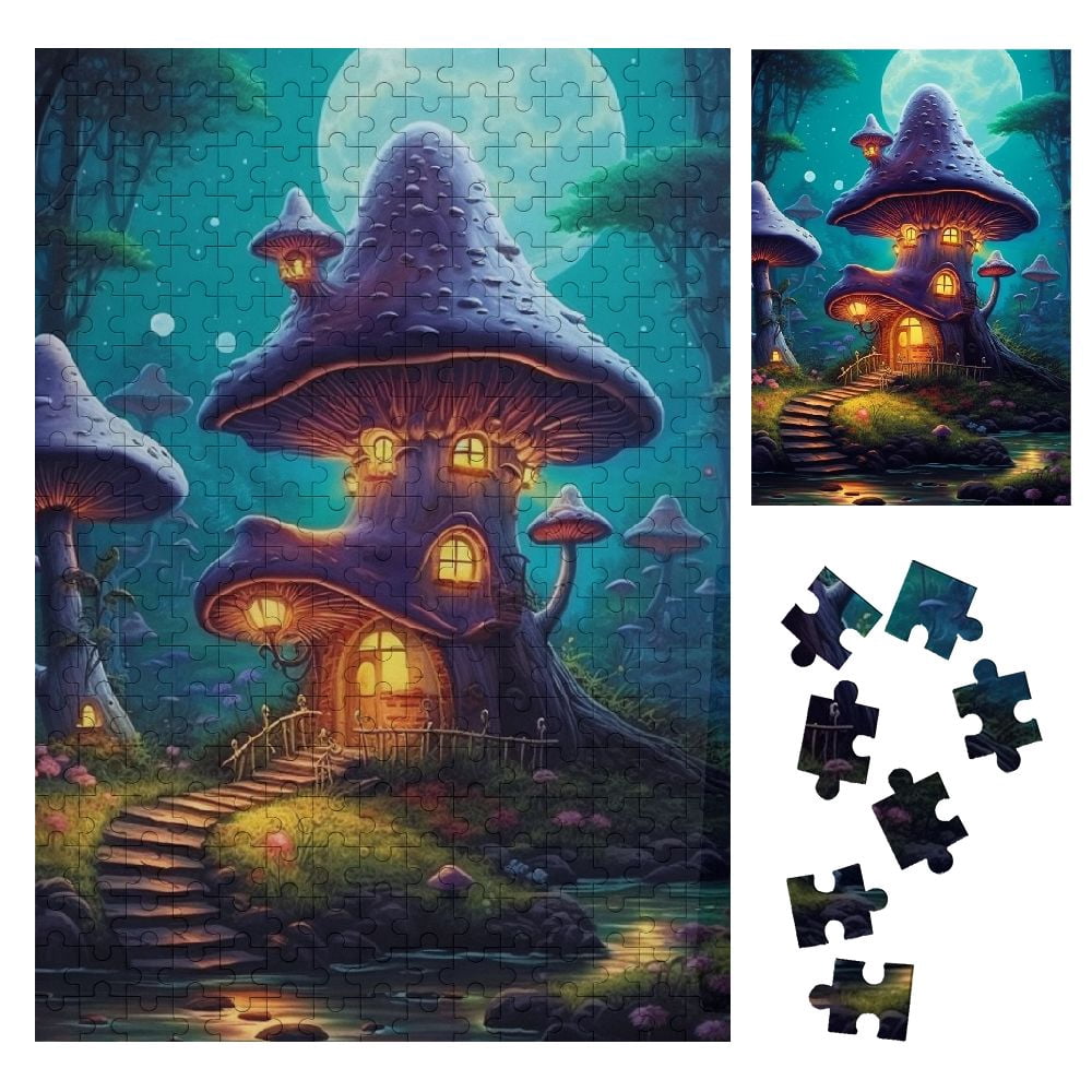 ONETECH Forest Puzzles Jigsaw Puzzle for Adults - Mushroom House ...