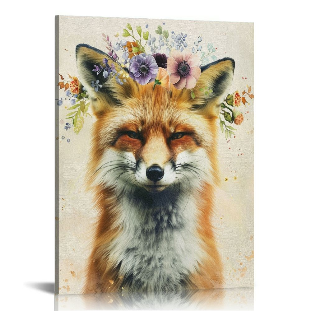 ONETECH Fox Wall Art Funny Animal Pictures Print on Canvas Gallery for ...