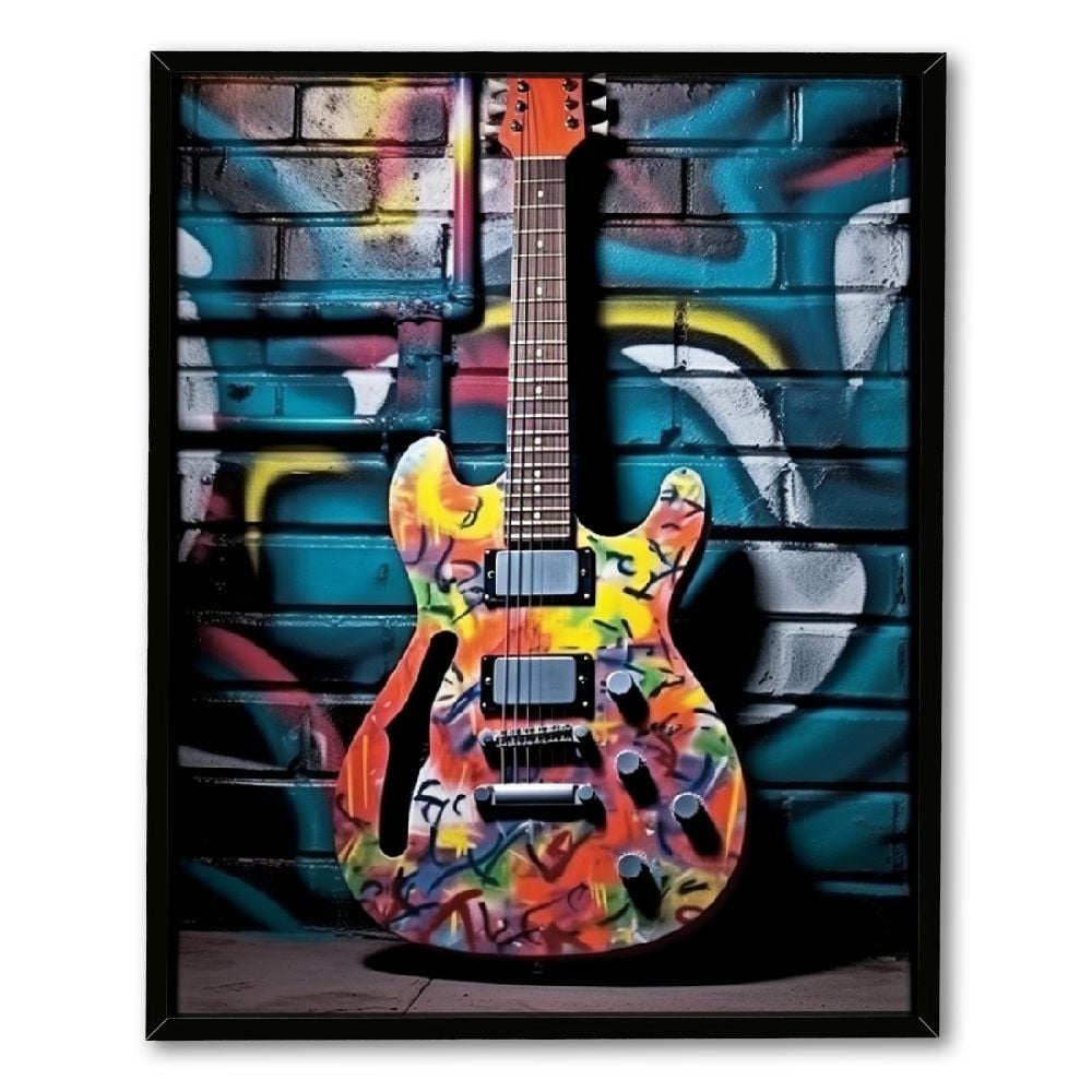ONETECH Framed Street Graffiti Canvas Wall Art Hip Hop Pop Banksy ...