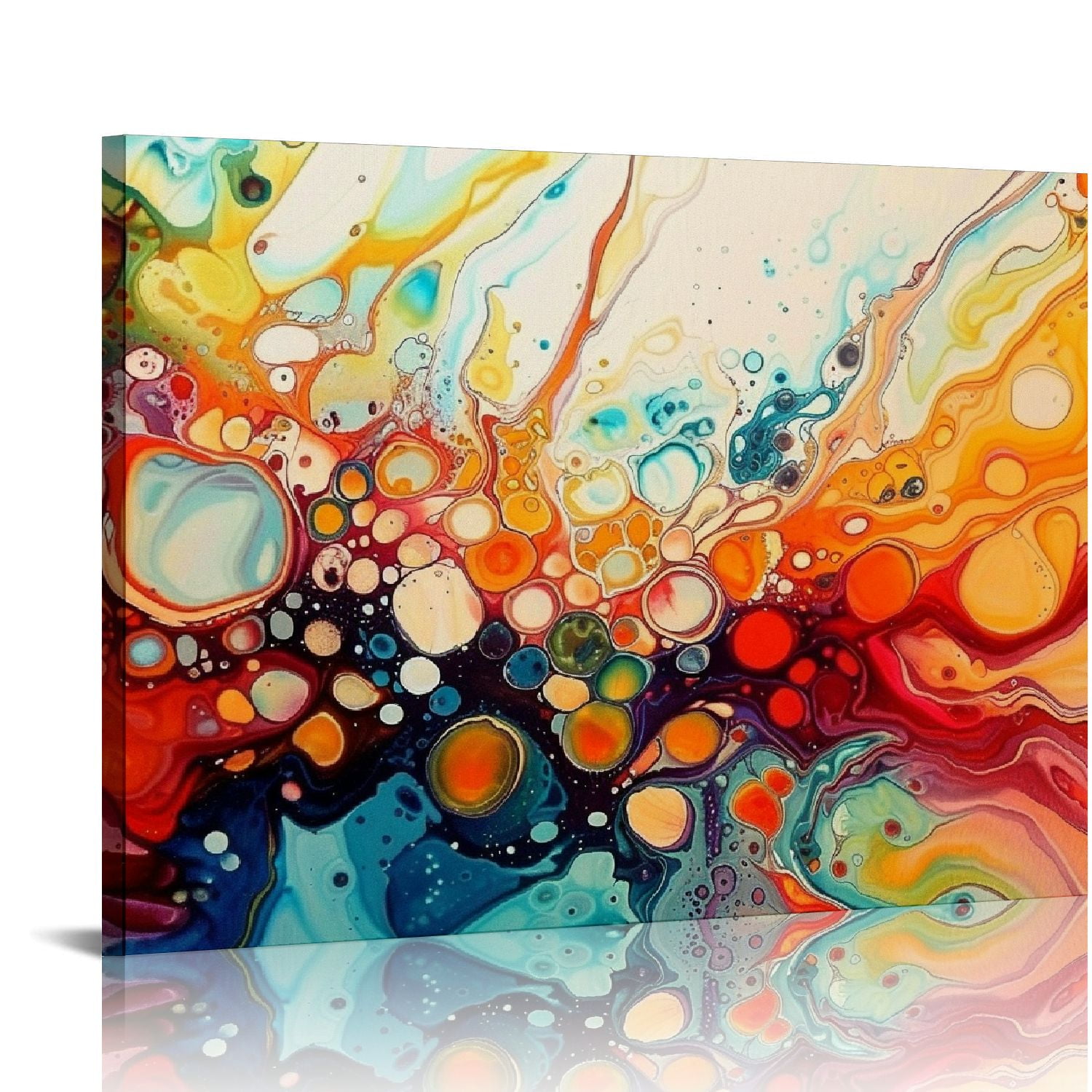ONETECH Framed Wall Art Modern Artwork Fantasy Abstract Canvas Painting ...