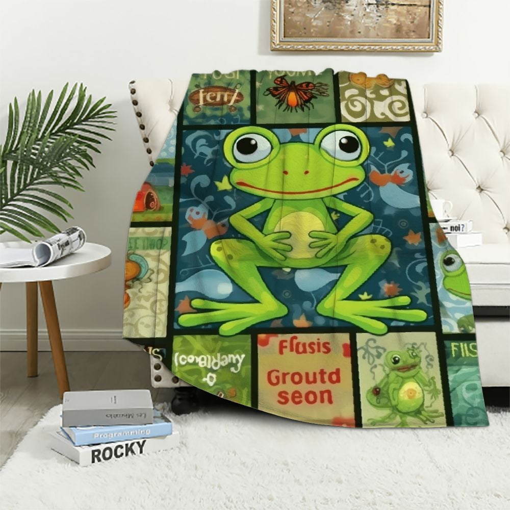 ONETECH Frog Blanket-Frog Gift for Frog Lovers-Frog Blanket for Boys ...