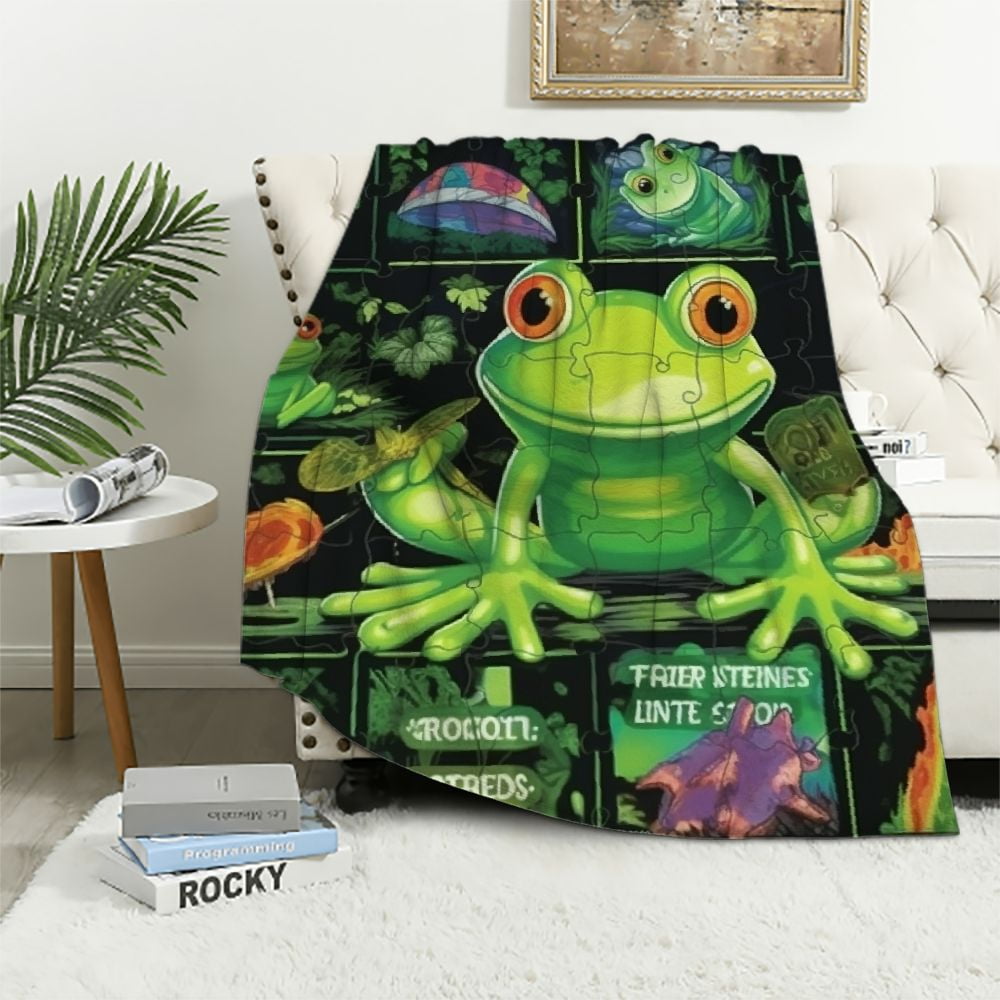 ONETECH Frog Throw Blanket Soft Lightweight Blanket 3D Printed ...