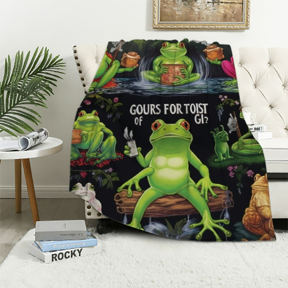 FUMJ Funny Frog Blanket for Girl Boy Frogs are My Spirit Animal Throw ...