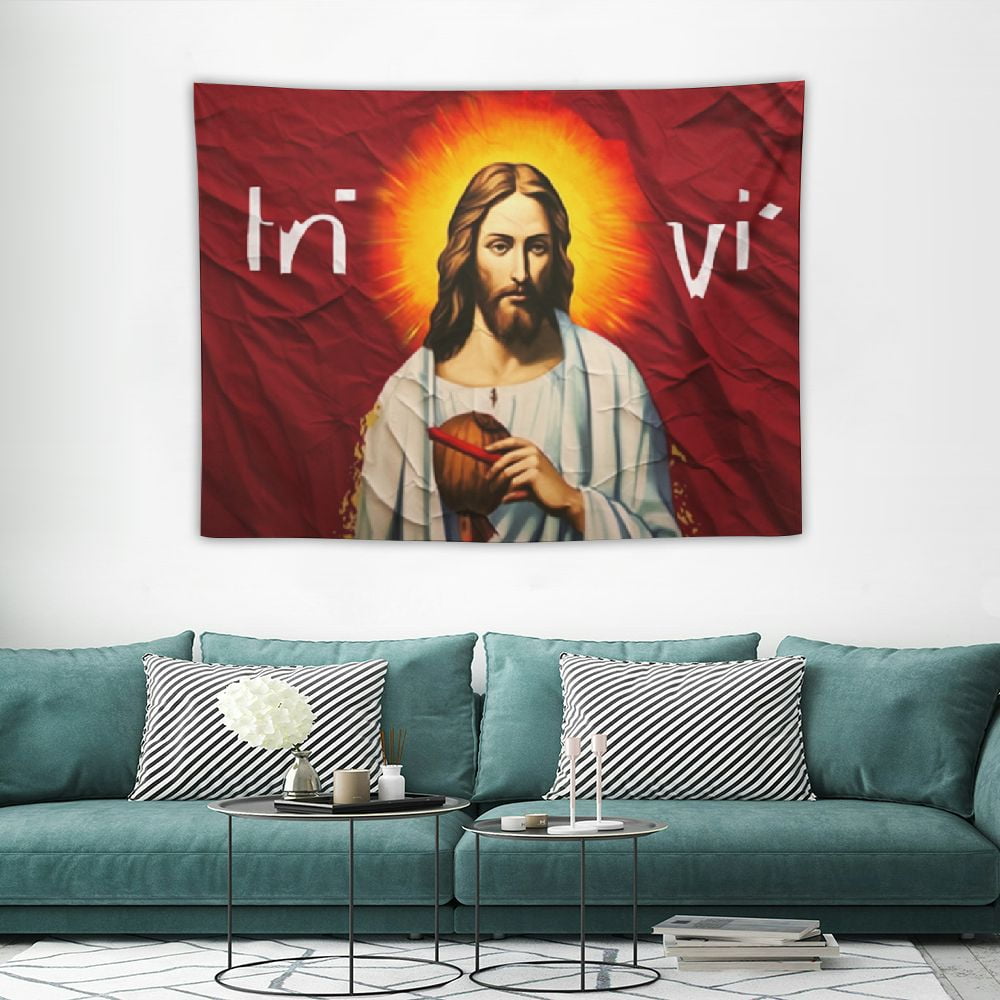 ONETECH Funny Jesus Tapestry Jesus Christ I Saw That Tapestry Wall ...