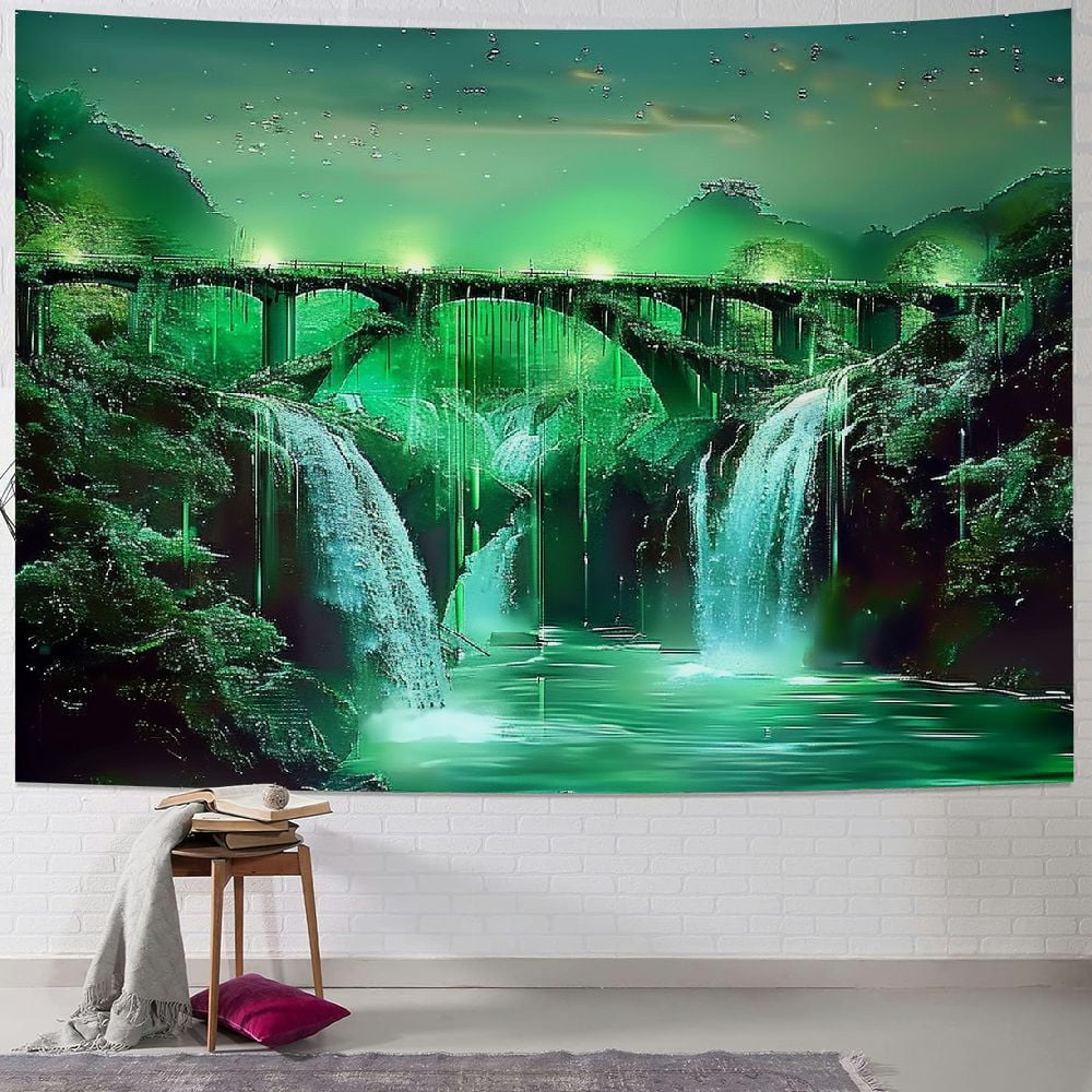 ONETECH Galaxy Mountains Space Tapestry Wall Hanging, Aurora Polaris ...