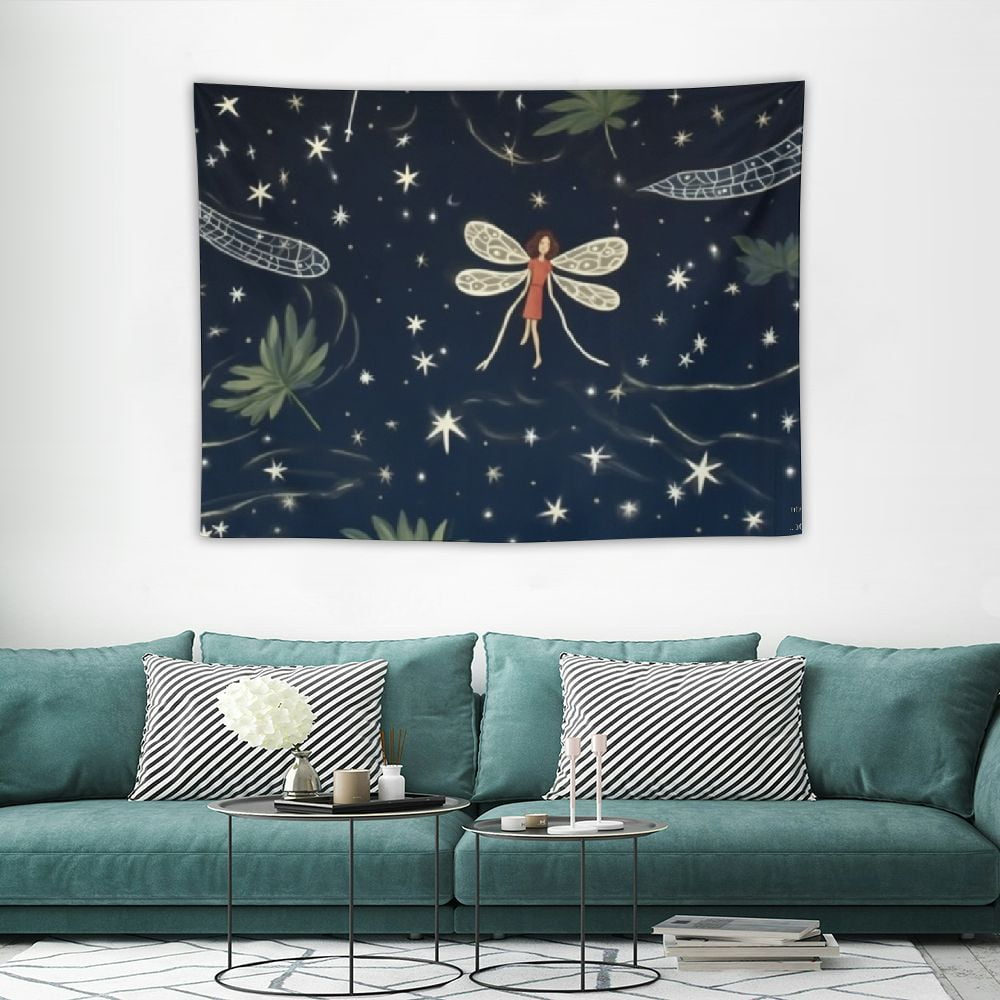 ONETECH Galaxy Outer Space Tapestry 3D Dragonfly Printed Tapestry Wall ...