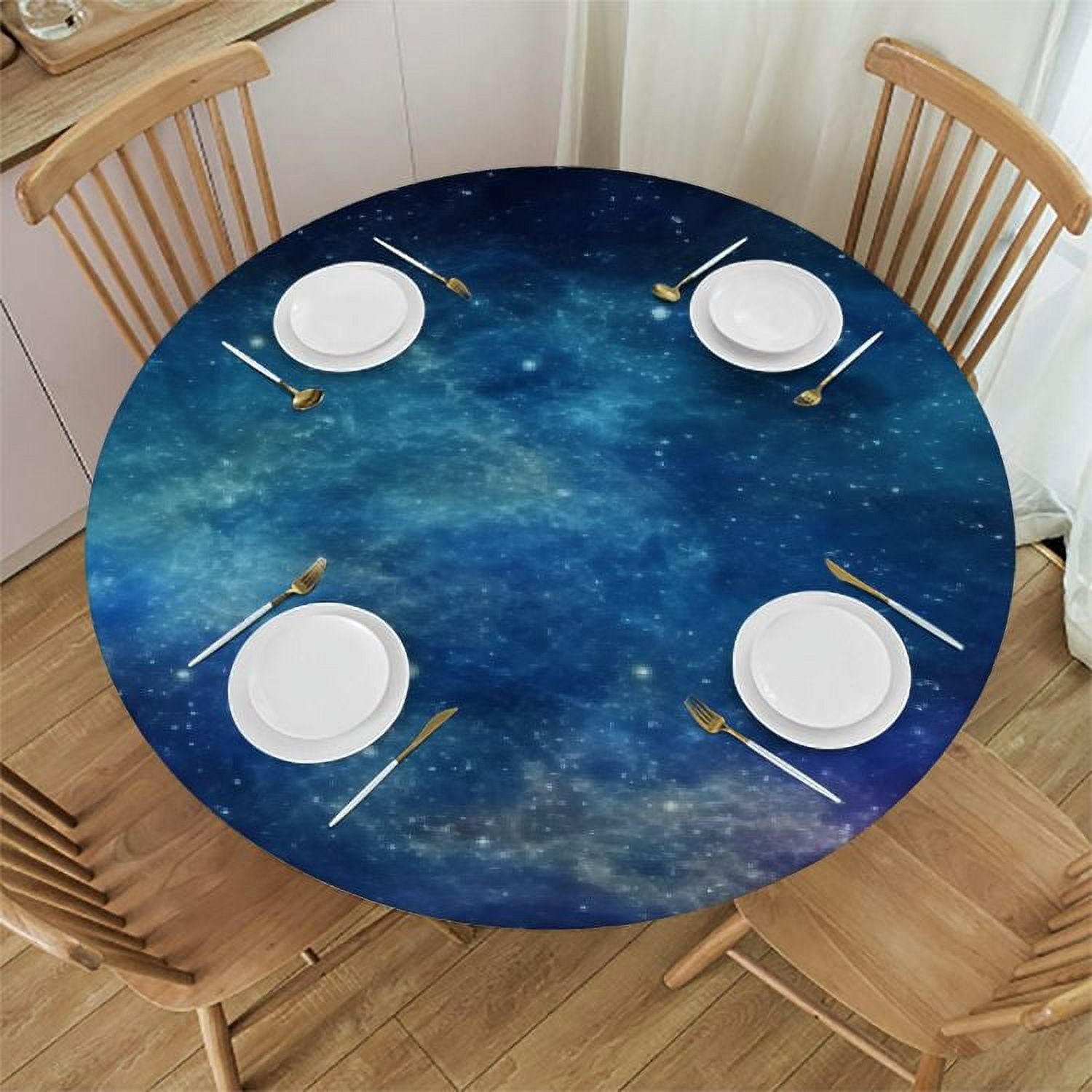 ONETECH Galaxy Round Tablecloth,Nebula Starry Night Sky Universe Space ...