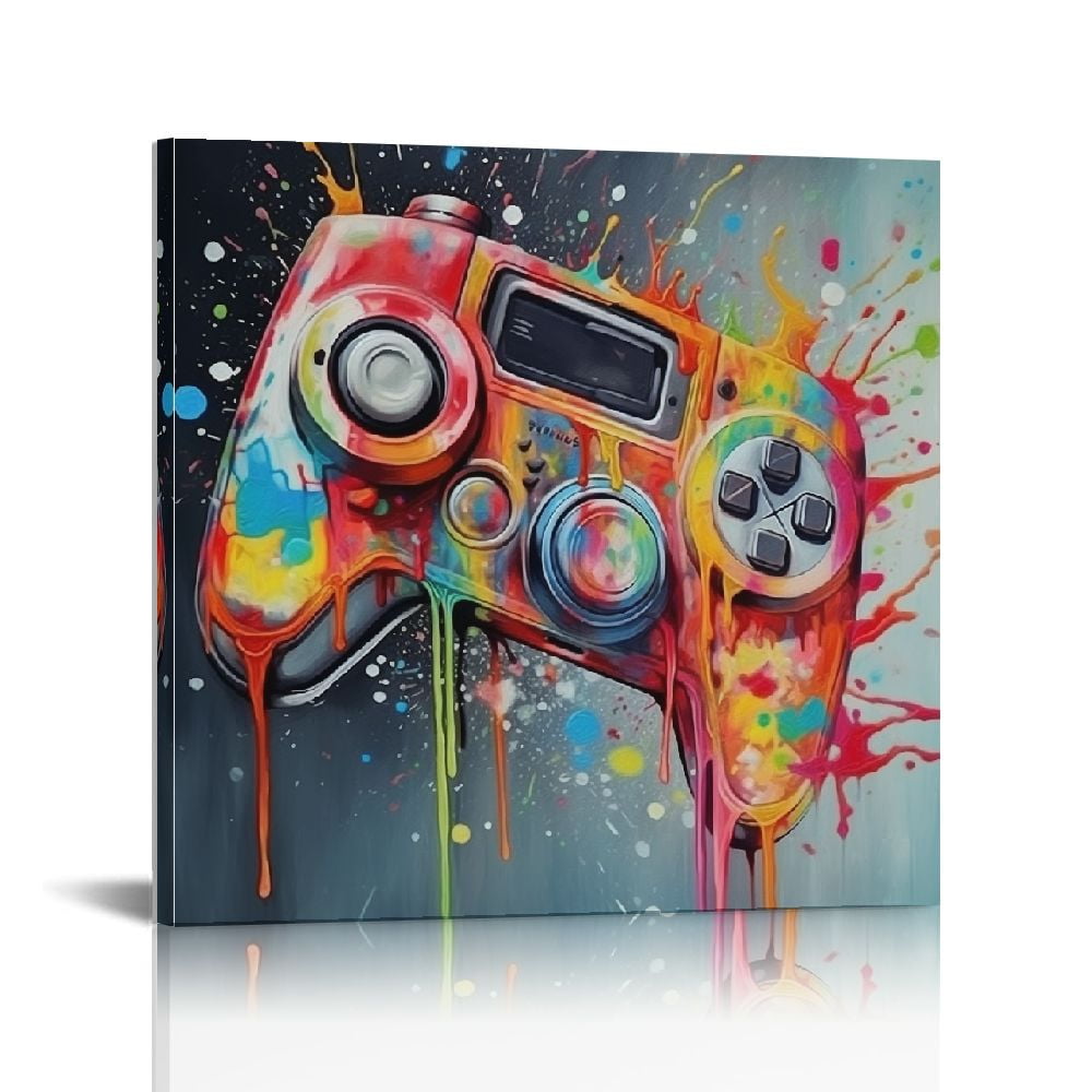 ONETECH Game Room Decor Graffiti Wall Art Boys Bedroom Decor Painting ...
