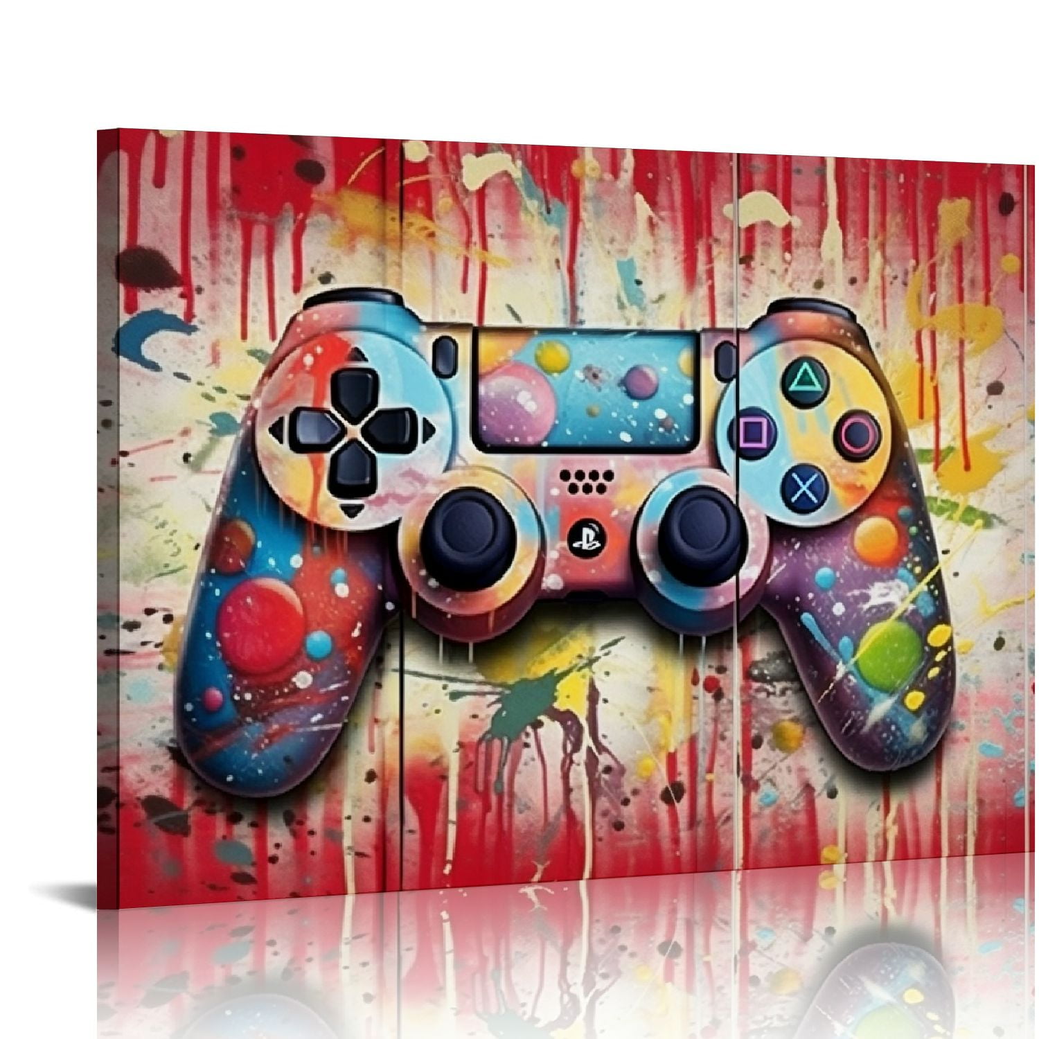 ONETECH Gamepad Painting Gaming Canvas Wall Art for Gamer room, Boys ...