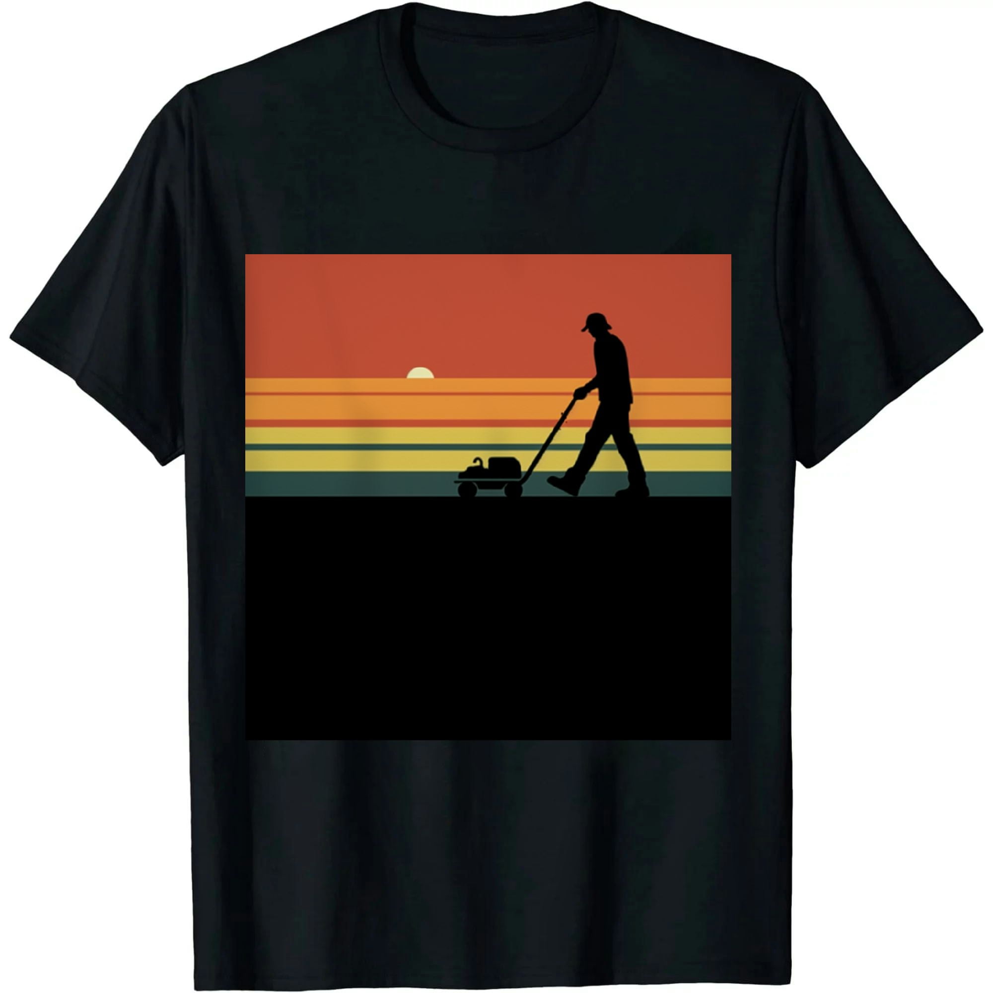 ONETECH Gardener, Lawn Mower Shirt. Retro Style Groundskeeper T-Shirt ...