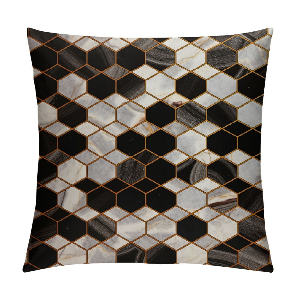 ONETECH Geometric Pillow Covers Farmhouse Decorative Black and White ...