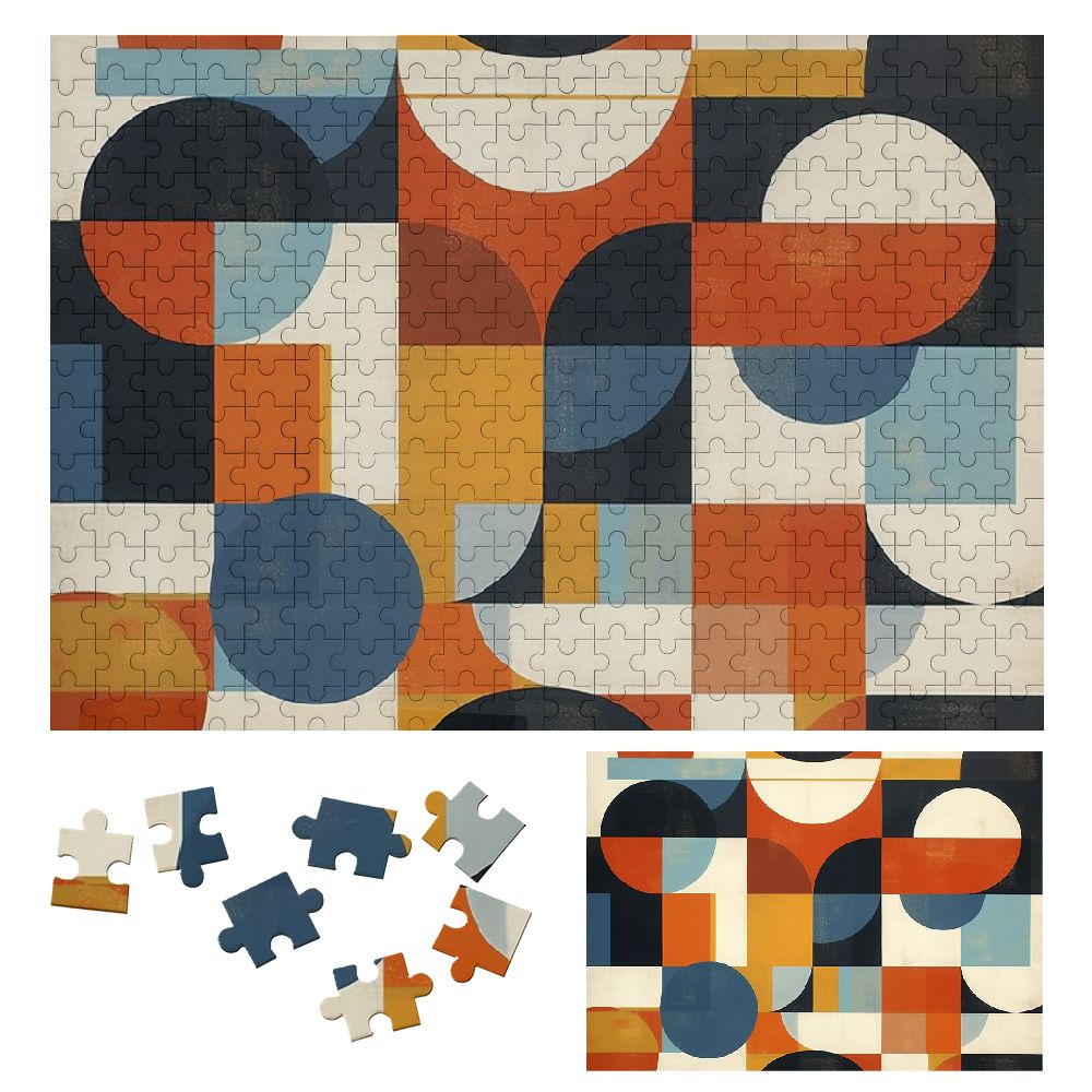 ONETECH Geometric Shapes Wooden Jigsaw Puzzle for Adults and Kids ...