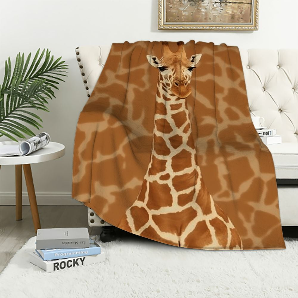 ONETECH Giraffe Throw Blankets for Girls Kids Warm Flannel Couch Sofa ...