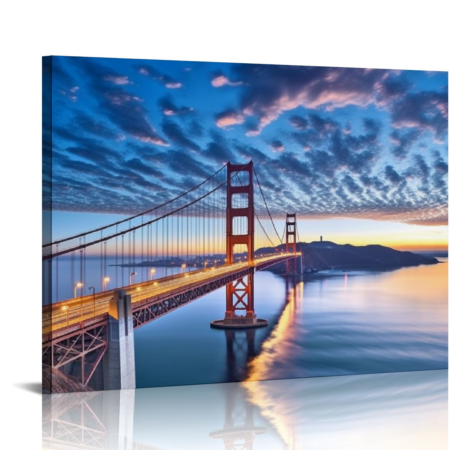 ONETECH -Golden Gate Bridge Wall Art, Modern American Landscape Picture ...