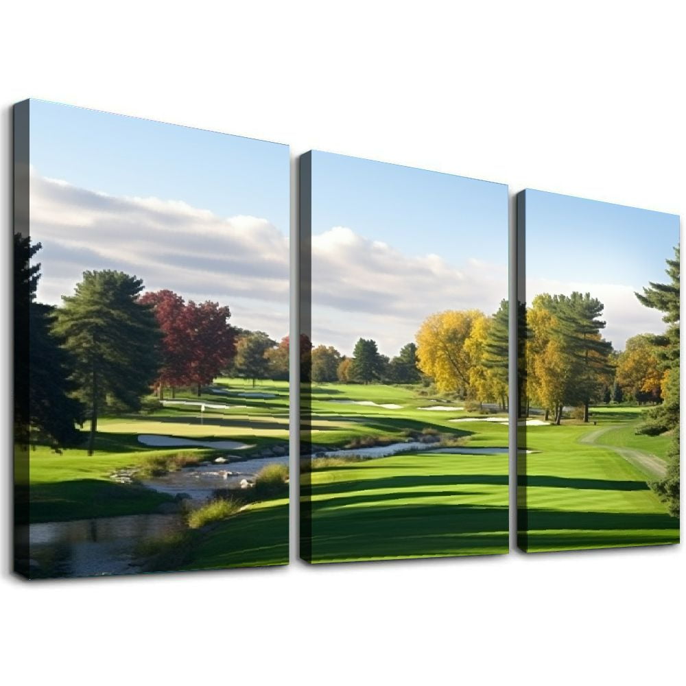 ONETECH Golf Nature Picture Print Home Office Decor Pebble Beach Golf ...
