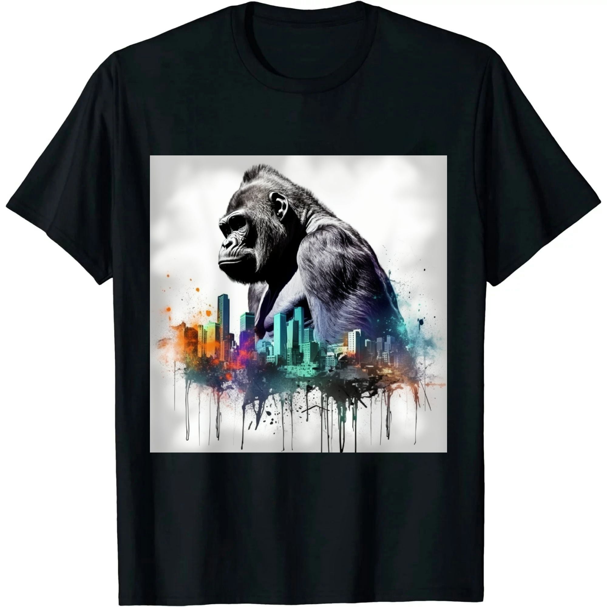 ONETECH Gorilla Artwork | Ârchitecture City Art Animal Gorilla T-Shirt ...