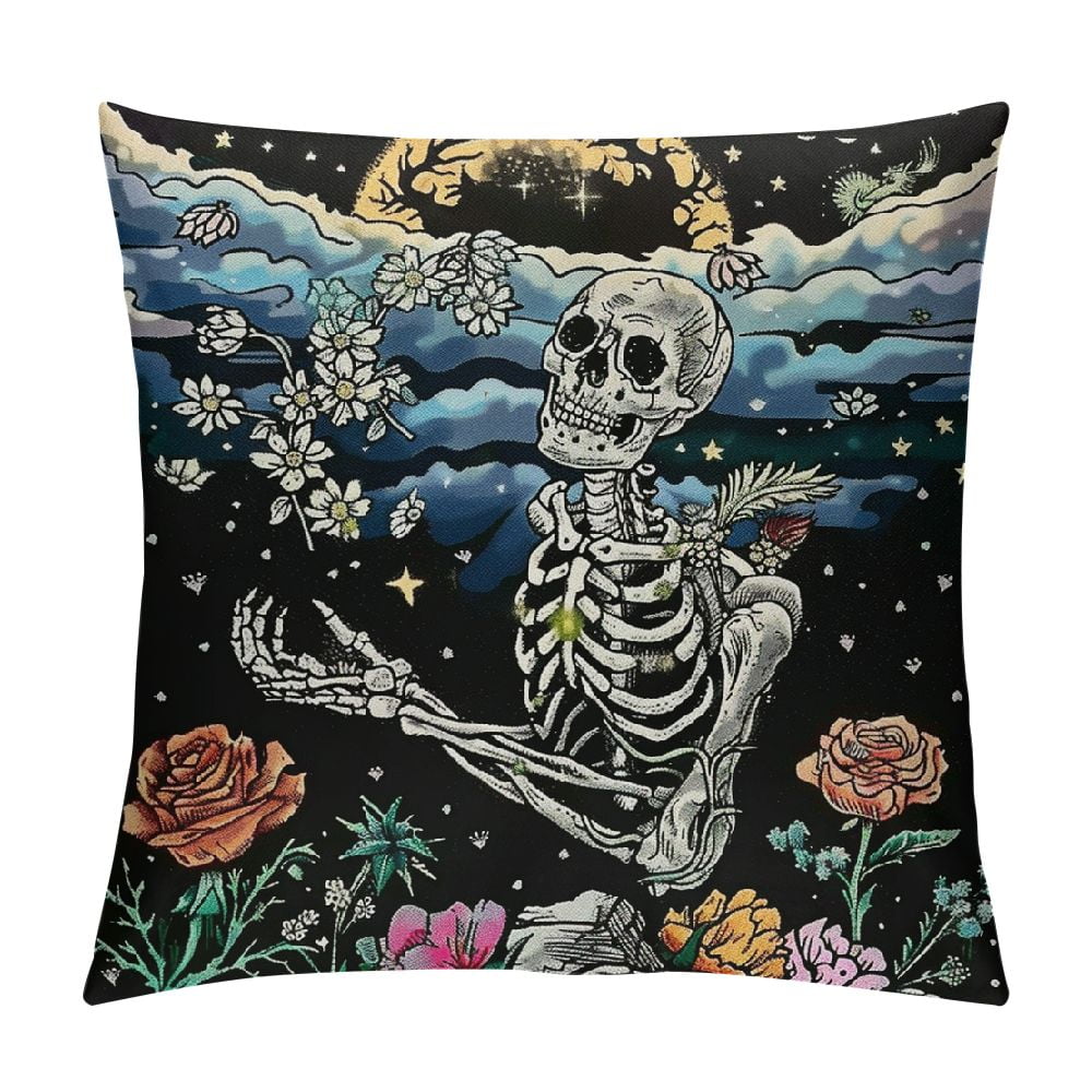 FUMJ Goth Pillows Covers Set - Gothic Pillow Covers , Skull Pillow ...