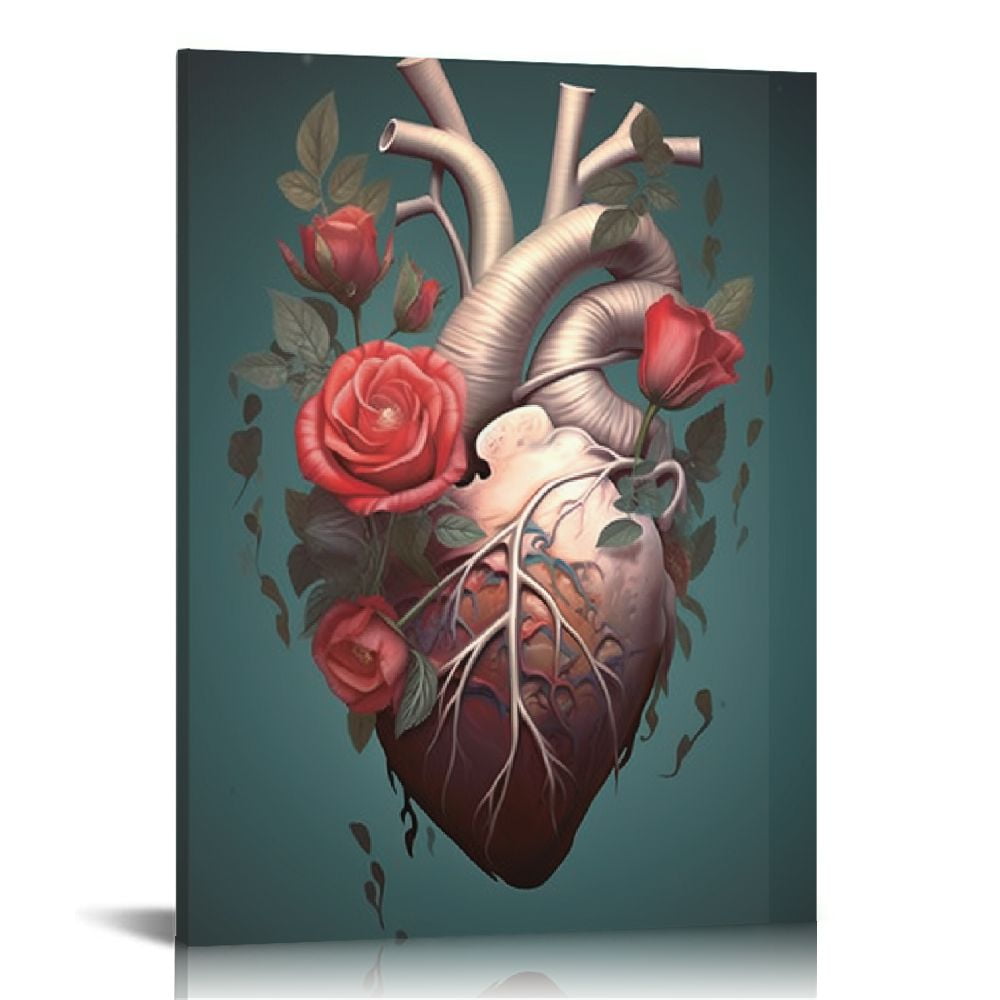 ONETECH Gothic Canvas Art Paintings, Dead Heart Rose Posters, Wall ...