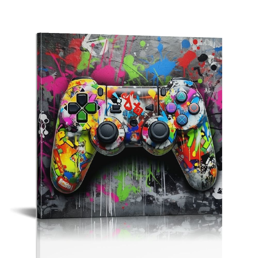 ONETECH Graffiti Canvas Wall-Art For Bedroom - Gaming Wall Art For Teen ...