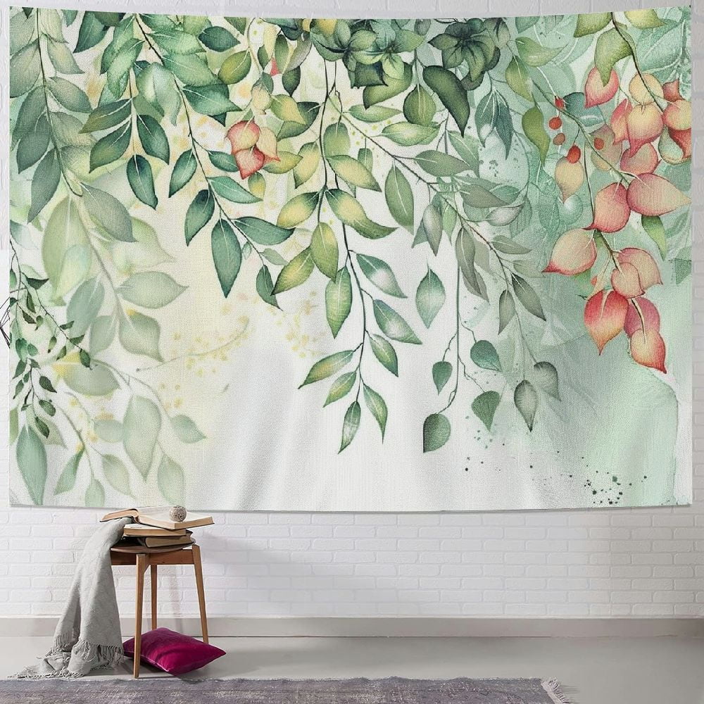 ONETECH Green Leaf Tapestry Eucalyptus Leaves Tapestry Tropical Plant ... ONETECH Green Leaf Tapestry Eucalyptus Leaves Tapestry Tropical Plant ...