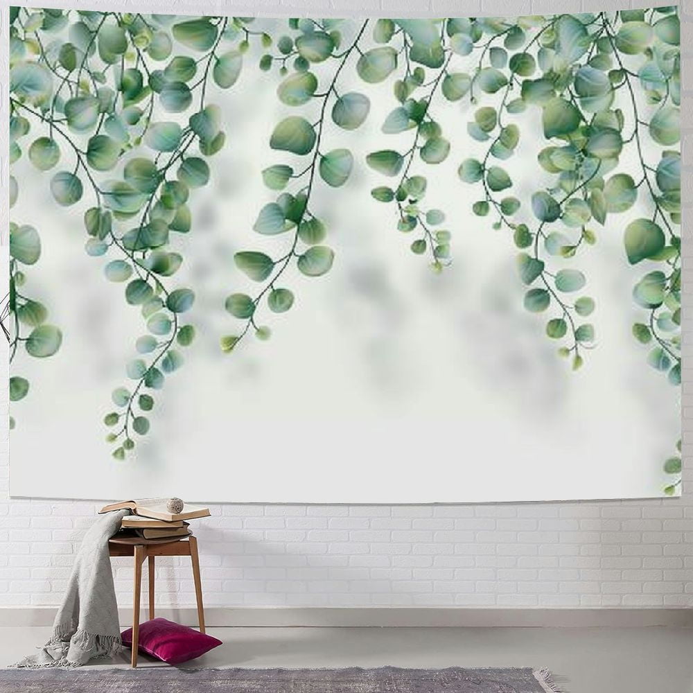 ONETECH Green Leaf Tapestry Wall Hanging Tropical Eucalyptus Leaves ... ONETECH Green Leaf Tapestry Wall Hanging Tropical Eucalyptus Leaves ...