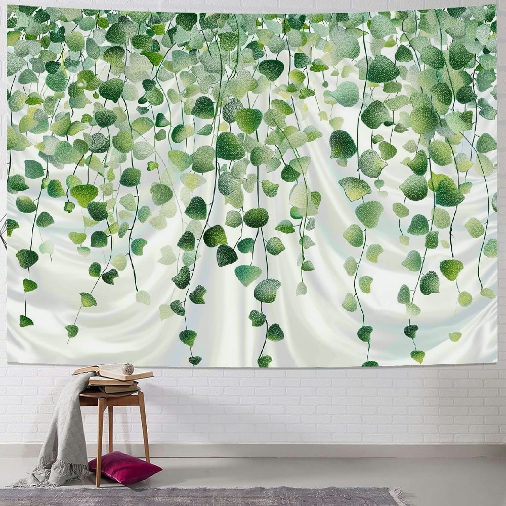 ONETECH Green Plant Decor Tapestry for Bedroom, Aesthetic Vibe Boho ...