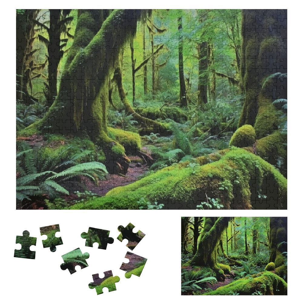 ONETECH Green Trees, Plants, Forest Floor Wooden Jigsaw Puzzle ...
