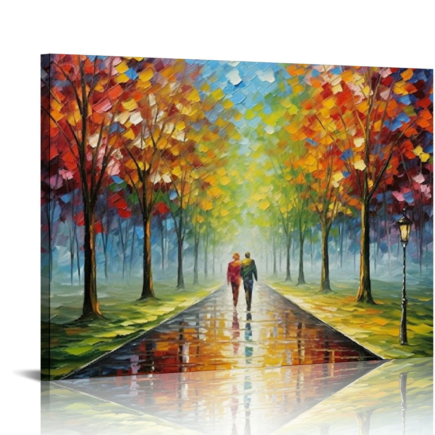 ONETECH Hand Painted Landscape Oil Painting Wall Art, Contemporary ...