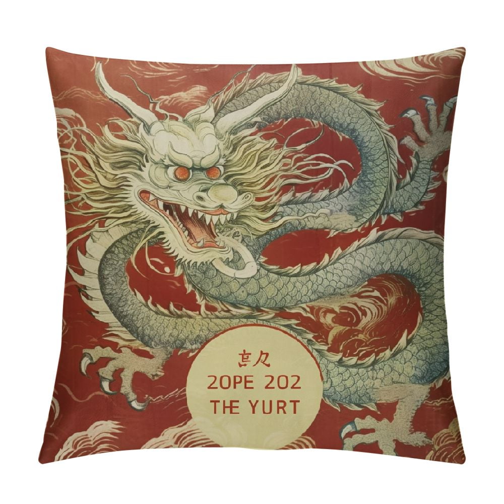 Onetech Happy Chinese New Year 2024 Year Of The Dragon Throw Pillow