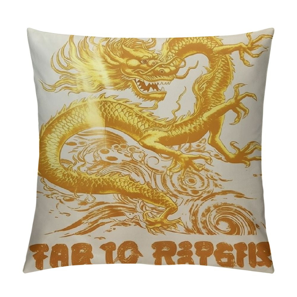 Onetech Happy Lunar New Year 2024 Cute Chinese Dragon Decorations Throw