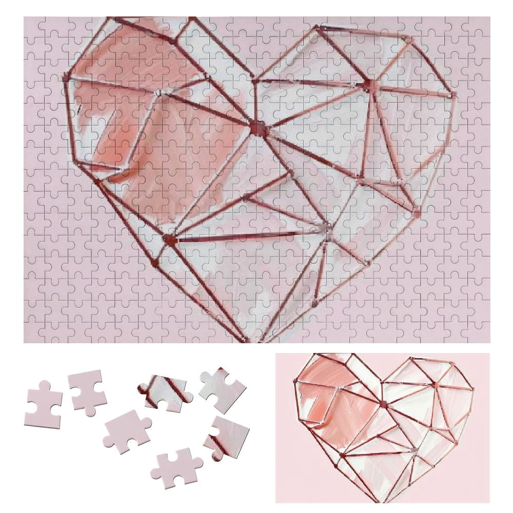 ONETECH Heart Shape Wooden Jigsaw Puzzle Leisure Game Toy Gift for ...