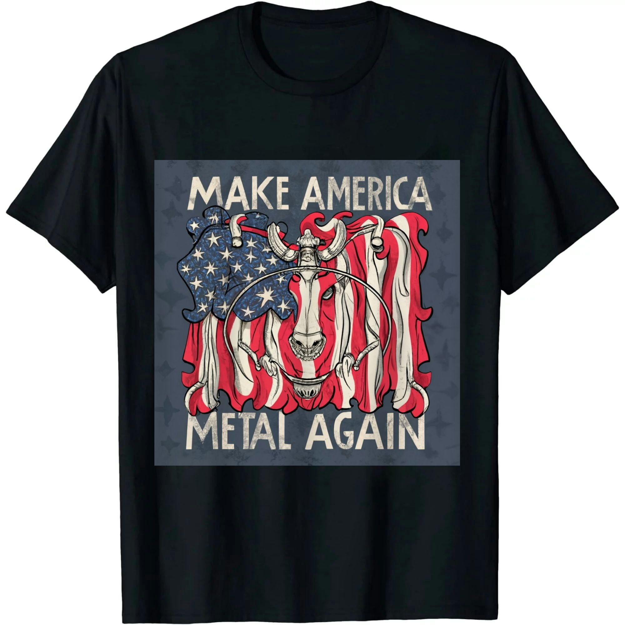 ONETECH Heavy Metal Rock Music USA Flag Make America Metal Again T ...